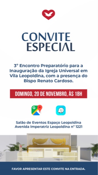3º Encontro Preparatório para a Inauguração da Universal em Vila ...