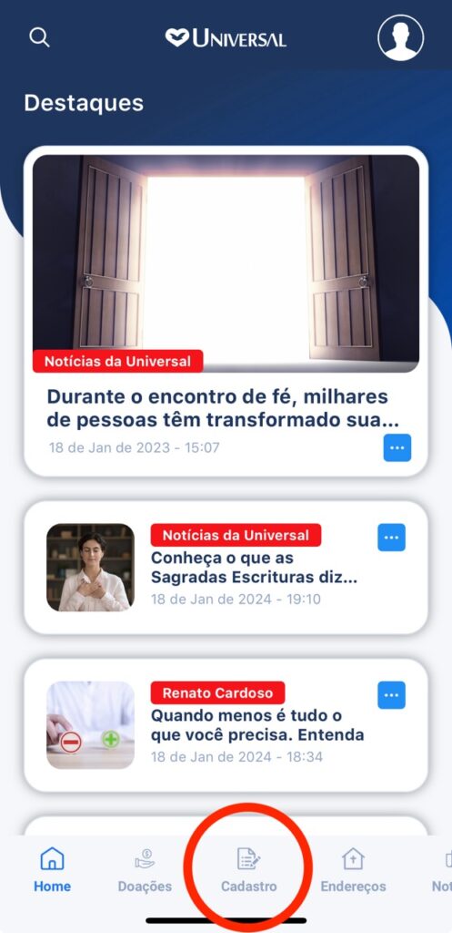 Aplicativo Portal Universal - Universal.org - Portal Oficial da Igreja Universal do Reino de Deus